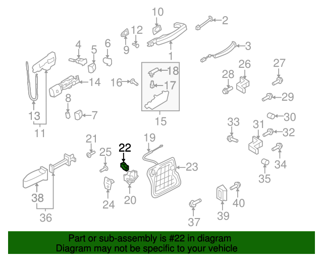 8T1-837-349 - Lock Cover 2008-2017 Audi | Audi OEM Parts