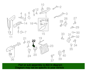 8T1-837-349 - Lock Cover 2008-2017 Audi | Audi OEM Parts