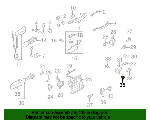 8T0-837-947 - Hinge Assembly Cap 2008-2023 Audi | Audi OEM Parts
