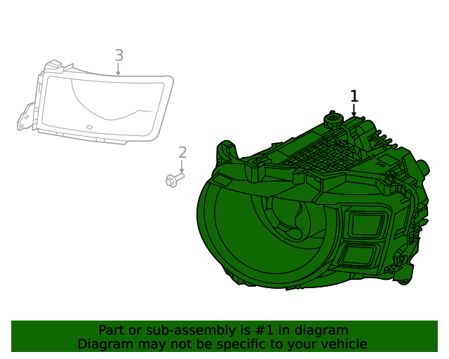 Genuine OEM Headlamp Assembly Part# LR181381 Fits 2020-2023 Land Rover ...