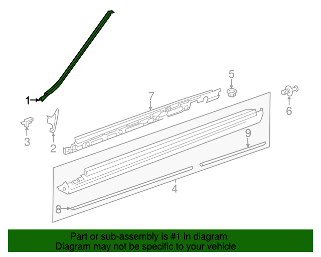 166-690-12-80 - Windshield Pillar Trim For 2012-2019 Mercedes-Benz ...