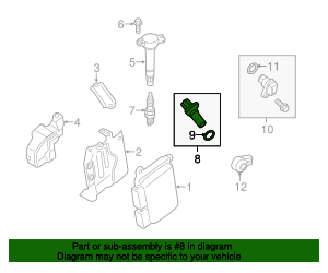 1865A126 Engine Crankshaft Position Sensor 2008-2023 Mitsubishi ...