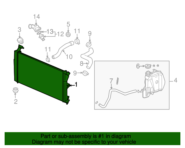 2004-2009 GM Radiator 15140506 | Auto Parts Express