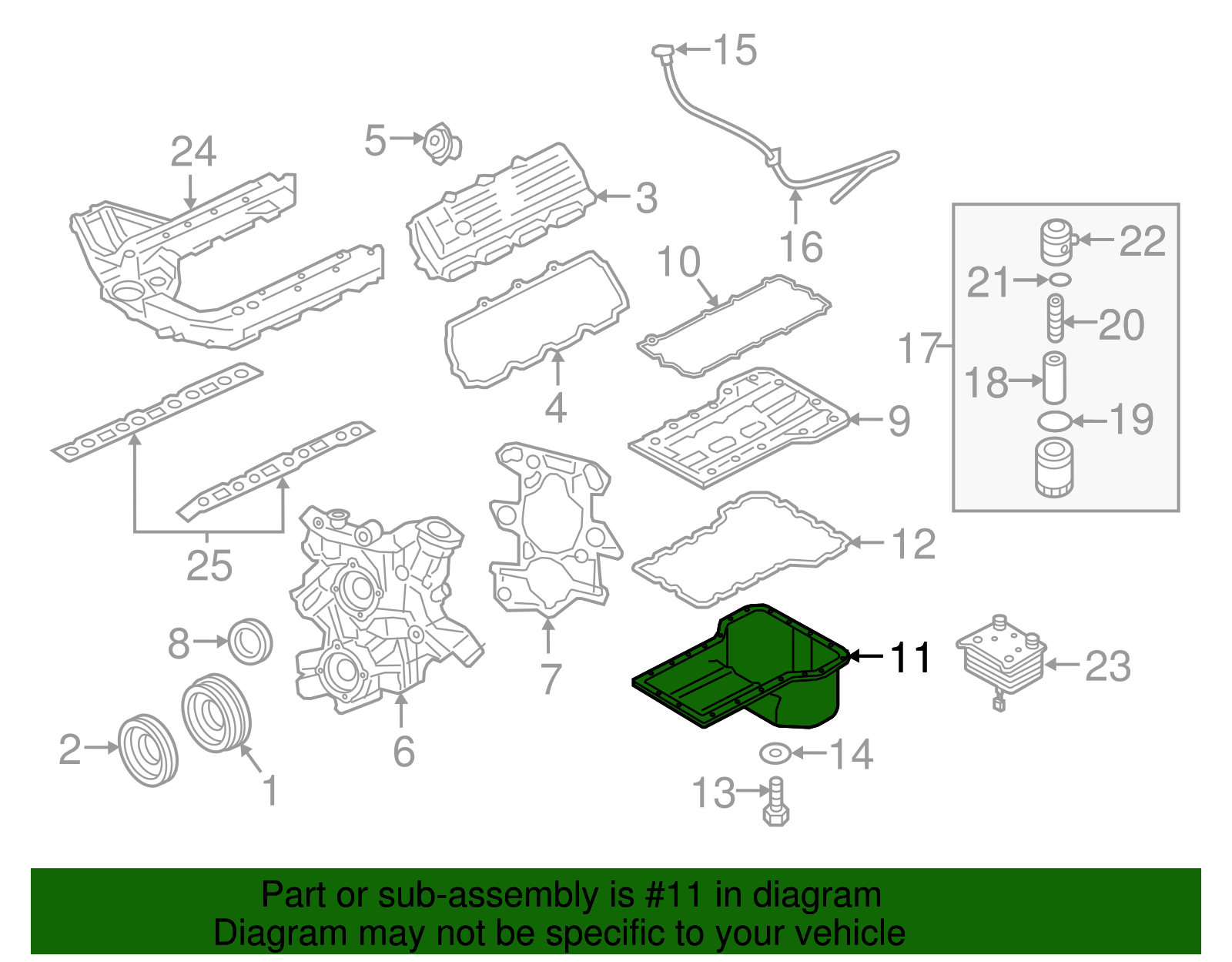 2004-2010 Ford Oil Pan 4C2Z-6675-AA | Retail Performance Auto Parts