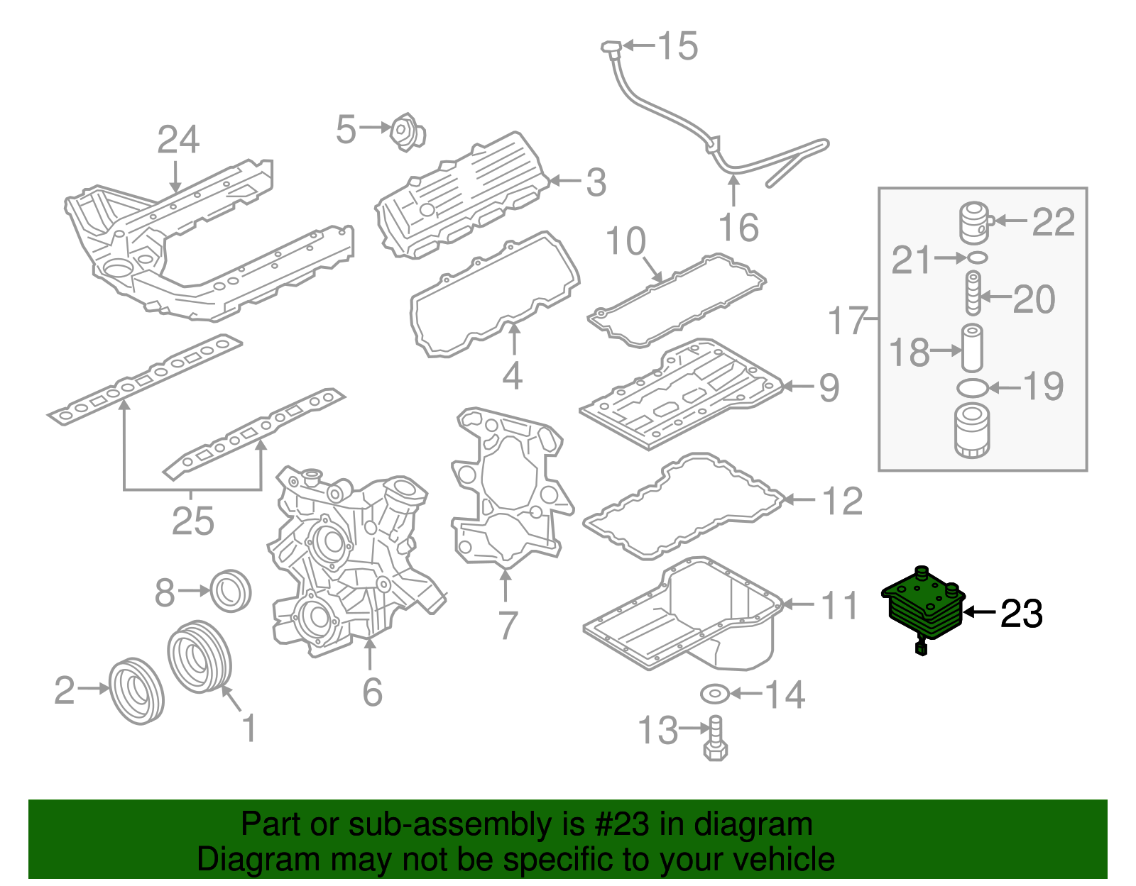 3C3Z-6A810-A - Oil Cooler 2004-2010 Ford | Ford Parts Direct