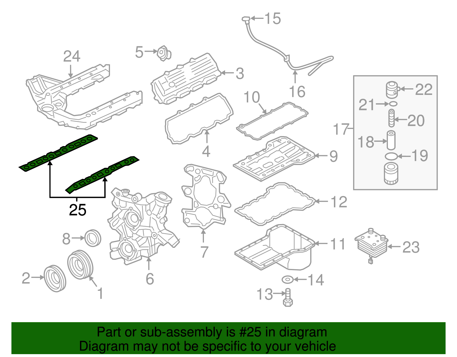 3C3Z-9439-AA - Manifold Gasket 2003-2010 Ford | Big 3 Auto Parts