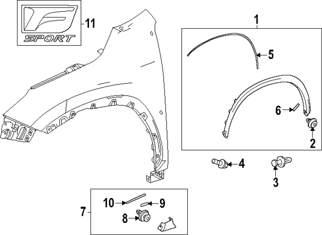 53853-F6010 - Wheel Opening Molding Seal - 2022-2024 Lexus | My L Parts