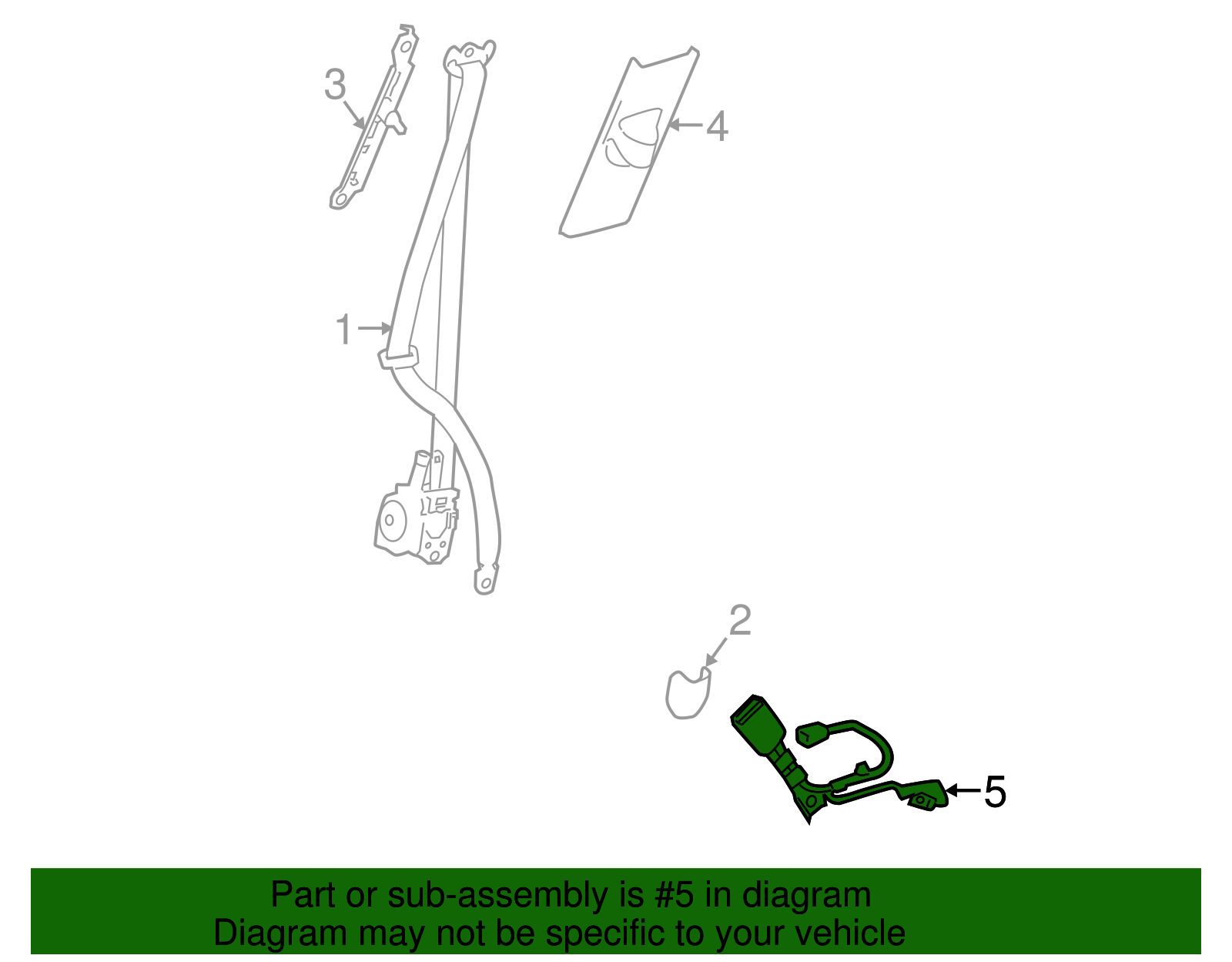 2013-2018 Toyota RAV4 Seat Belt Receptacle - PASSENGER SIDE 73230-0R070 ...