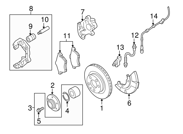 8N0-407-613-A - Hub 2000-2006 Audi | Audi OEM Parts