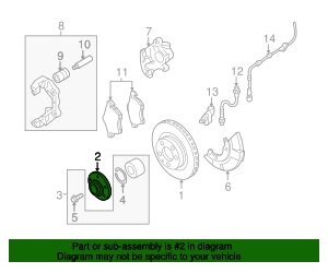 8N0-407-613-A - Hub 2000-2006 Audi | Audi OEM Parts