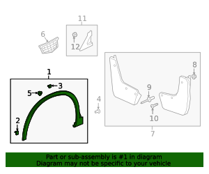 2020-2025 Cadillac XT6 Front Driver Side Wheel Opening Molding 84764028 GM | GMPartsDirect.com