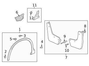 84759933 - Front Driver Side Fender Upper Rear Molding #84695099 2020 ...