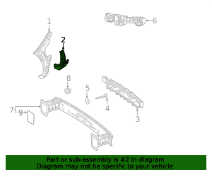 118-885-34-02 - Bumper Cover Bracket 2020-2023 Mercedes-Benz ...