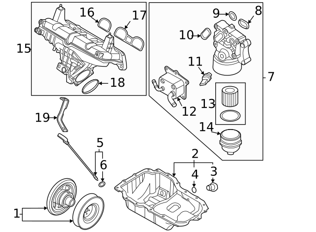 21510-2M800 - Oil Pan - 2020-2022 Hyundai | World OEM Parts Hyundai