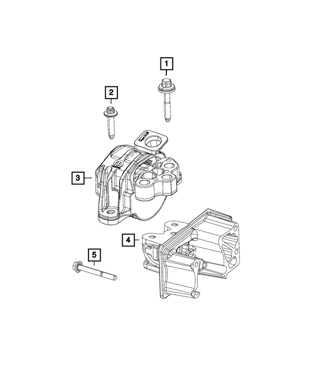2014-2019 Fiat 500L Engine Mount Isolator 68236044AA | Mopar eStore