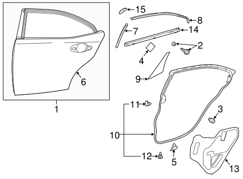 Door & Components for 2016 Lexus IS200t | OEM Vehicle Parts
