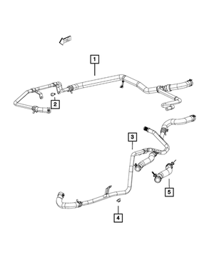 2011-2023 Mopar Heater Supply Hose 55038163AI | Mopar eStore