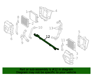 167-501-82-00 - Radiator Coolant Hose 2021-2023 Mercedes-Benz ...