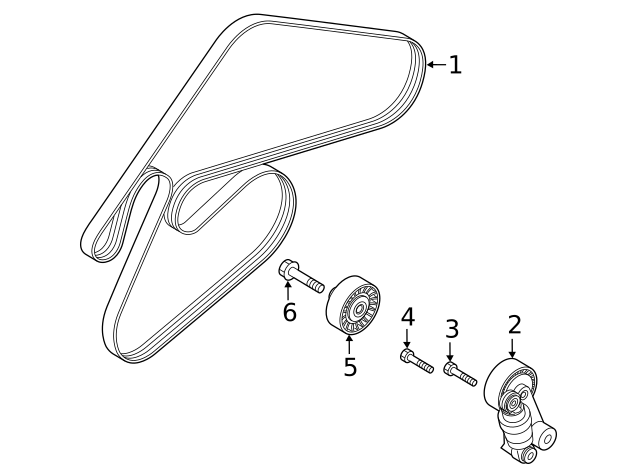 Genuine Serpentine Belt for 2020 Hyundai Palisade | Part# 25212-3LAA0 ...