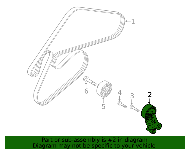 25281-3C100 - Accessory Drive Belt Tensioner Assembly 2006-2024 Hyundai ...