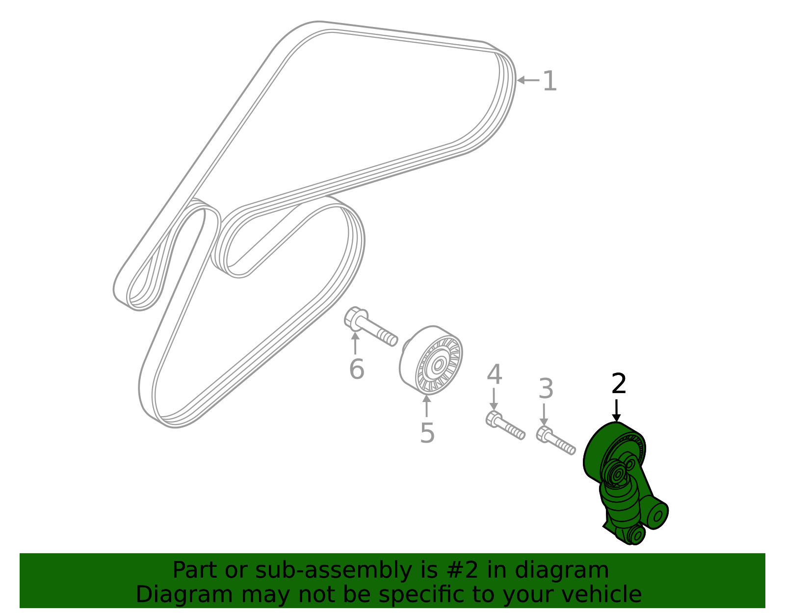 Hyundai - 25281-3C100 - Accessory Drive Belt Tensioner Assembly - 2006 ...