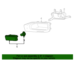 2007-2018 GM Front Driver Side Fog Lamp 22872762 GM | GMPartsDirect.com