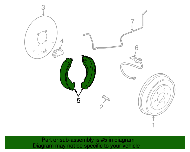 2005-2008 GM Rear Drum Brake Shoe Set 19256494 | NewGMParts.com