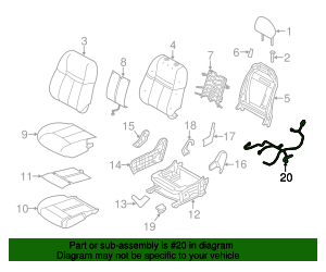 87019-6FK0A - Wire Harness 2017-2022 Nissan | Nissan Parts ...