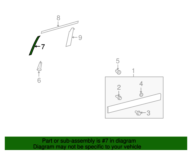 2007-2014 Toyota FJ Cruiser Black Out Tape 75921-35020 | Toyota Parts ...