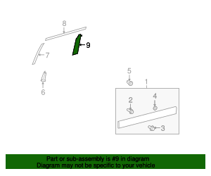 2007-2014 Toyota FJ Cruiser Black Out Tape 75926-35010 | Toyota Parts ...