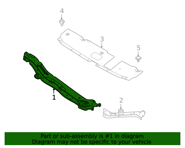 2020-2024 Nissan Sentra Upper Tie Bar F2511-6LBMH | QuirkParts