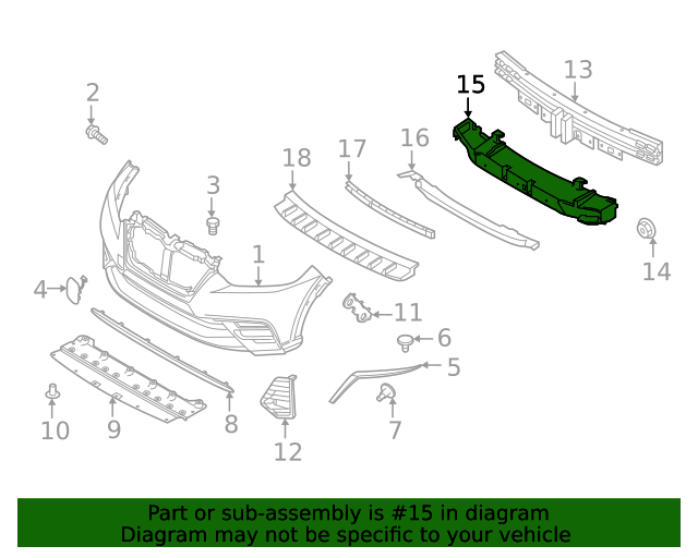 2021-2024 Nissan Kicks Energy Absorber 62090-5R00A | Nissan Parts Plus