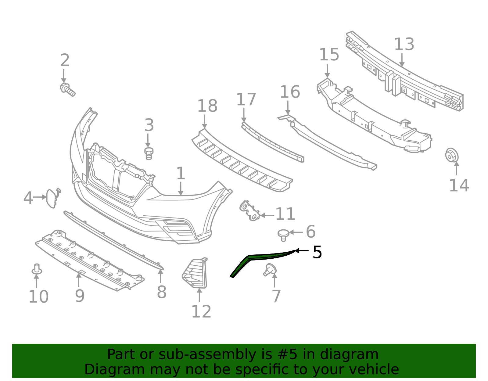 62075-5R00A - Upper Molding - 2021-2024 Nissan Kicks | Nissan OEM Parts ...