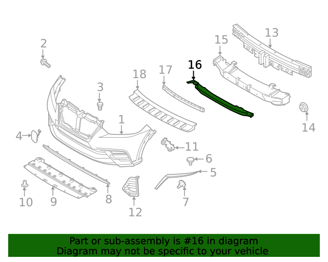 2021 Nissan Kicks Energy Absorber 62090-5R00A | Nissan Parts Store