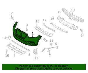 62022-5R00J - Bumper Cover 2021-2024 Nissan Kicks | Nissan Parts ...