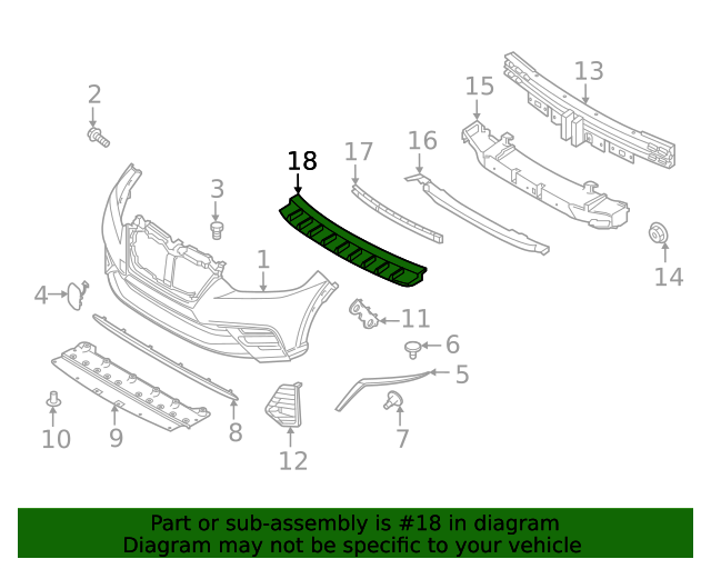 2021-2024 Nissan Kicks Lower Absorber 62091-5R00A | Nissan Parts Plus