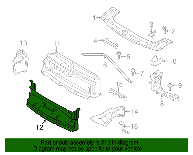 2014-2019 BMW Air duct, bottom 51-74-8-057-202 | AutoNationParts.com