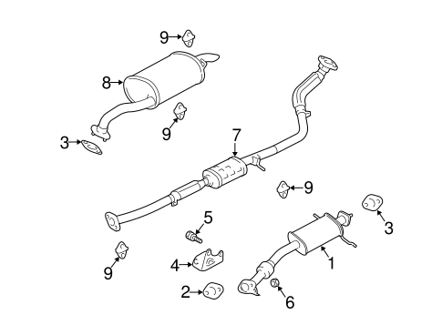 Exhaust Components for 2005 Kia Rio | Kia.Parts Store