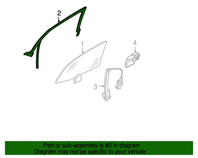 2002-2008 Audi Window Channel 8E5-839-439-AG | AutoNationParts.com