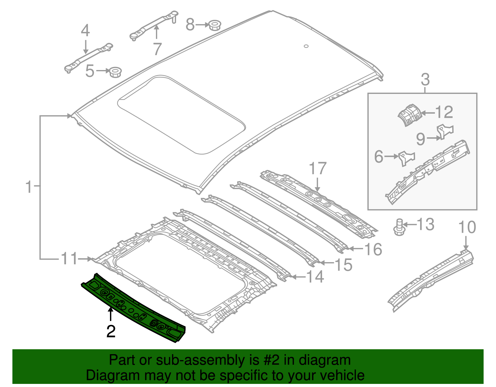 KB7W-70-640 - Windshield Header 2017-2024 Mazda CX-5 | Florida Mazda Parts