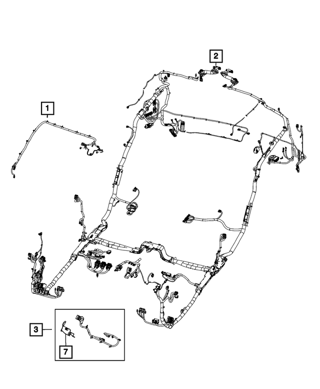 2021-2024 Jeep Mirror Jumper Wiring 68380180AF | Mopar eStore