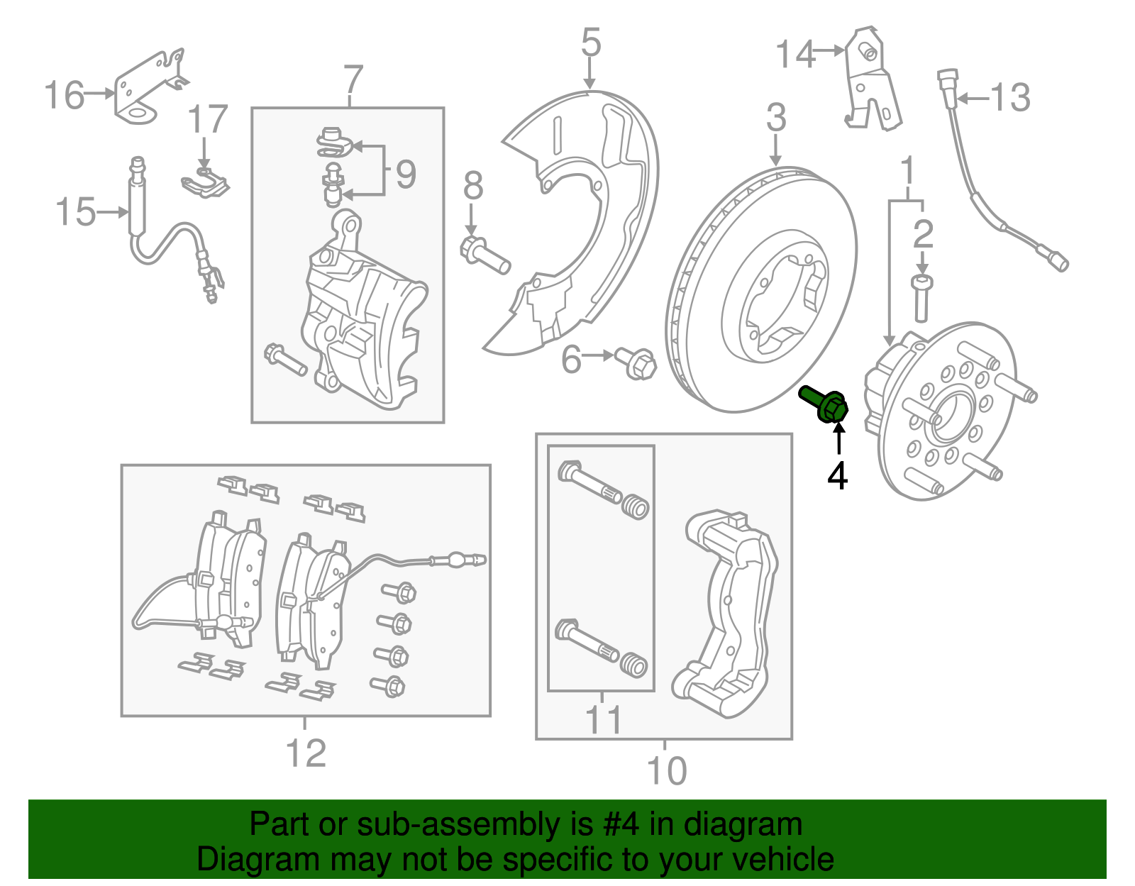 Genuine OEM Ford Part - Rotor Bolt W711141-S442 | Genuine OEM Ford ...