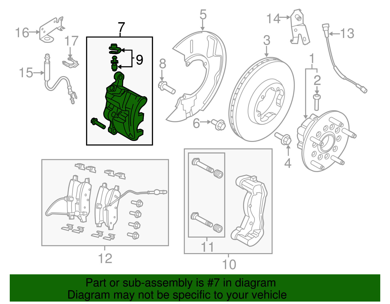 BRCF-420 - Motorcraft™ Caliper 2015-2024 Ford | Ford Parts Direct