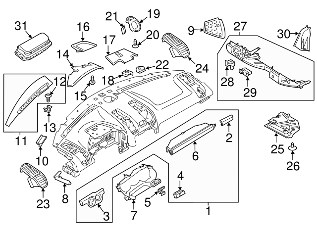 Genuine Porsche 981-552-021-00-DRK |Compartment | FREE Shipping on Most ...