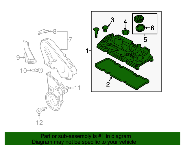 2015 Audi A3 Valve Cover 03L-103-469-AD | Audi USA Parts