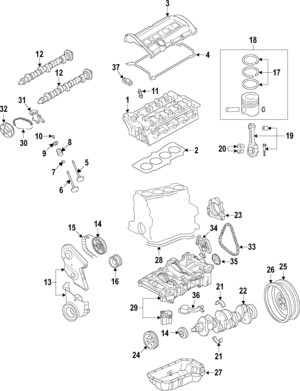 2006-2009 Volkswagen Engine Camshaft 06F-109-102-E | OEM Parts Online
