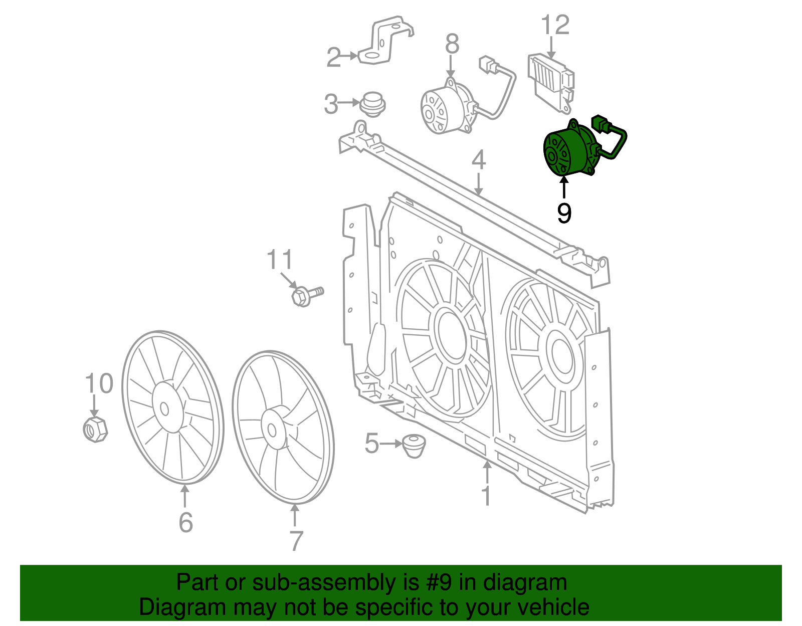 16363-28170 - Fan Motor - 2004-2012 Toyota | OEMGenuineParts.com
