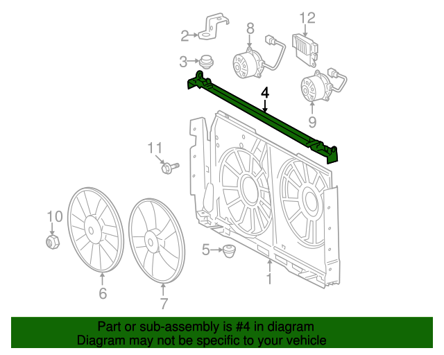 2006-2012 Toyota RAV4 Engine Cooling Fan Shroud 16712-28050 ...
