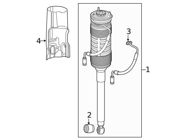 222-320-66-13 - Strut 2014-2020 Mercedes-Benz | Mercedes-Benz USA Parts
