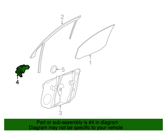 212-906-67-02 - Power Window Motor 2008-2016 Mercedes-Benz ...